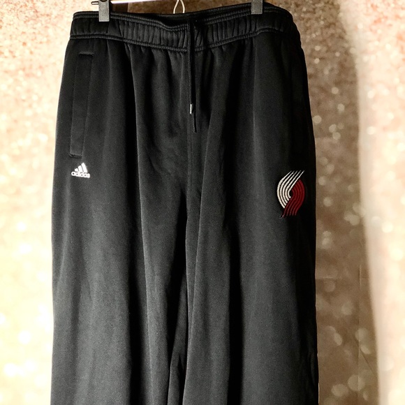 adidas | Pants | Adidas Nba Trailblazers Black Athletic Sweatpants ...